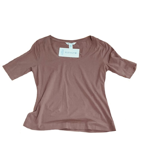 Athleta | Tops | Nwt Athleta Outbound Scoop Tee In Rustic Beige | Poshmark